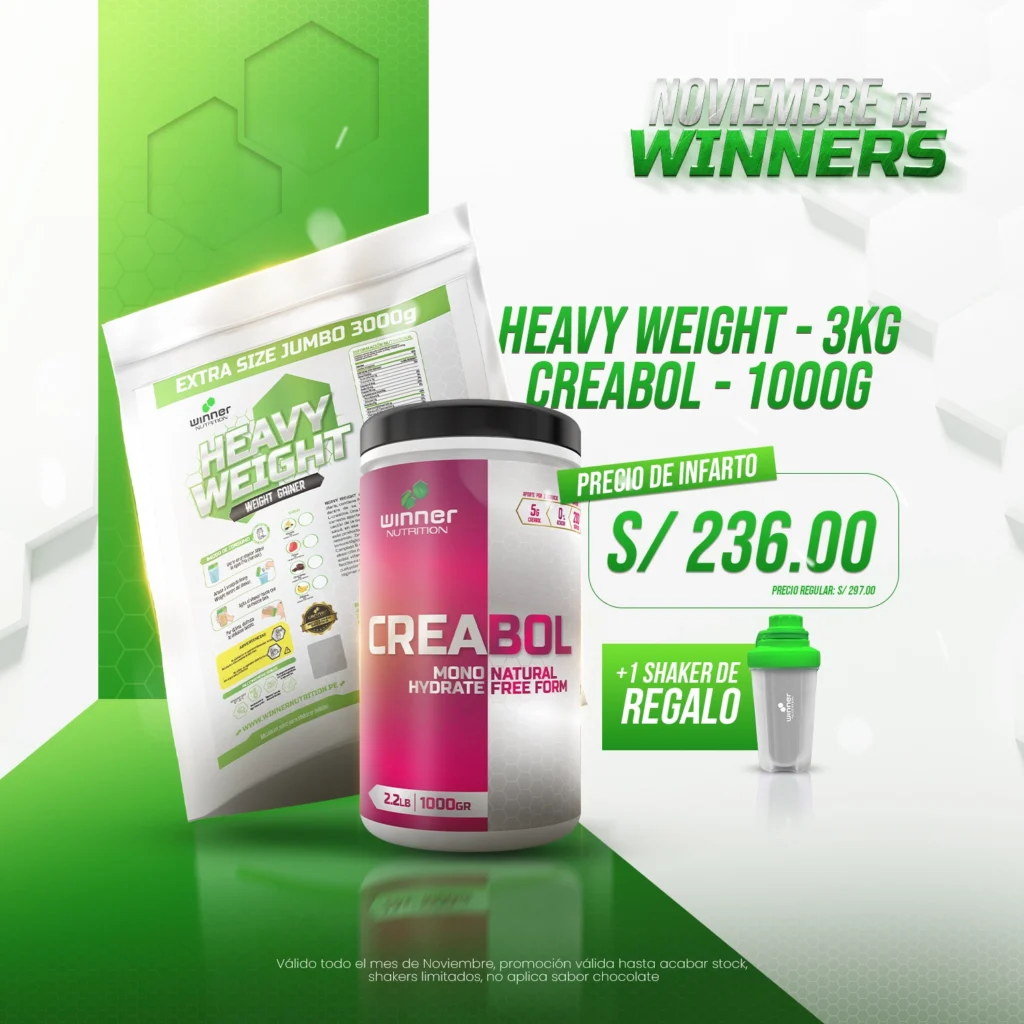 Heavy Weight – 3KG / Creabol – 1000G - Winner Nutrition